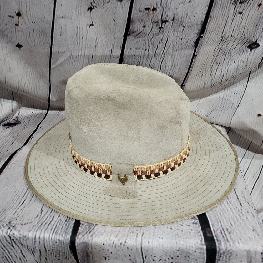 The Rustler Tan Suede Cowboy Hat Rancher Western Size… - Gem